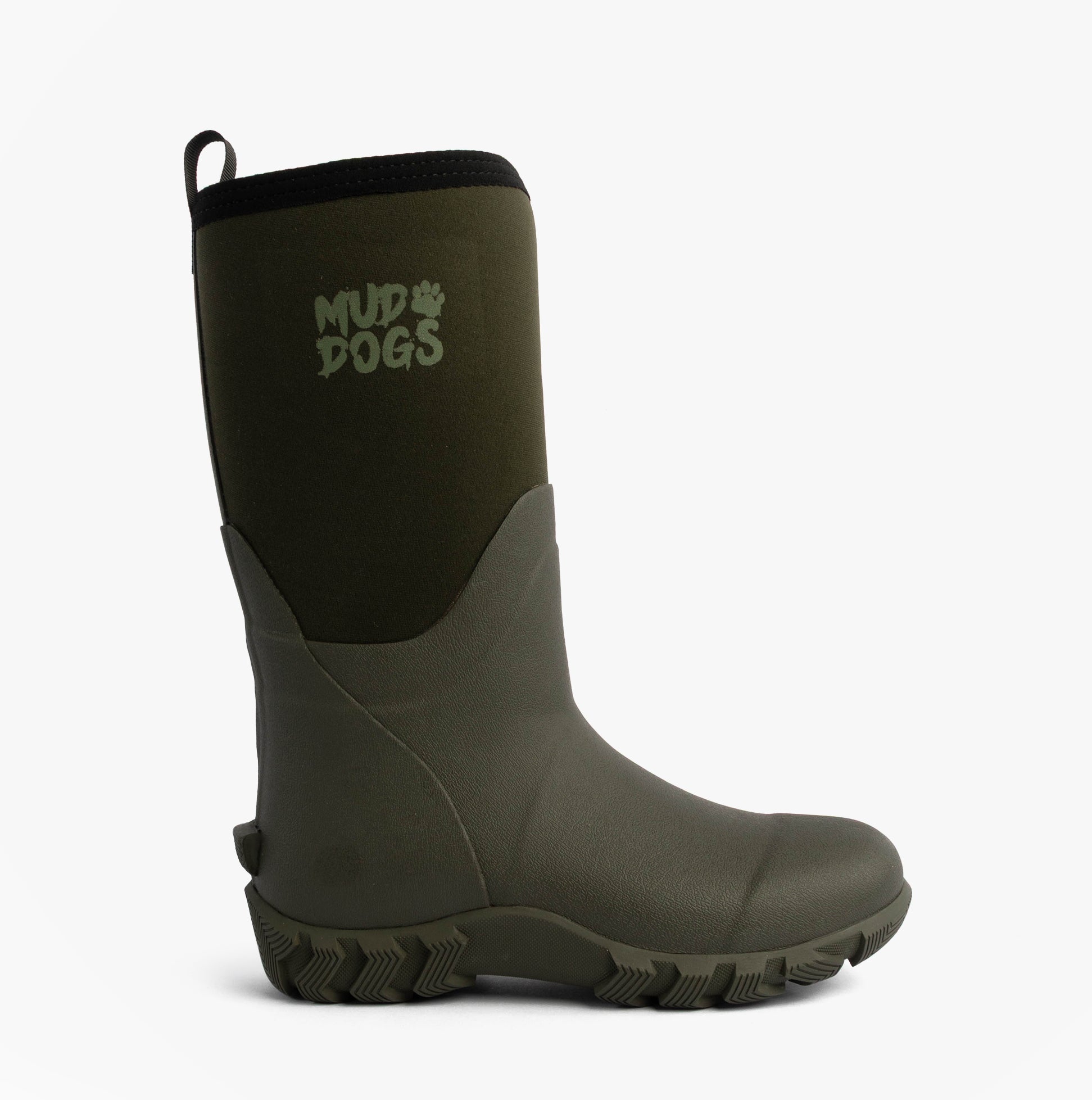 Mud Dogs RUTLAND MID Unisex Neoprene Wellies Olive | Mud Dogs Boots
